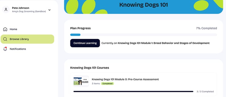How do I know if I've completed a course?